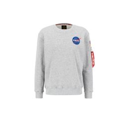 Alpha Industries Sweater »Space Shuttle Sweatshirt« grey heather 5 XL 5 XL USA Flagge auf dem linken Arm