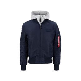 Alpha Industries Bomberjacke »MA-1 D-Tec Sleeve Embroidery« ultra navy 5 XL 5 XL Flight Nylon Stoff