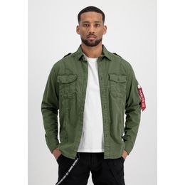 Alpha Industries T-Shirt »Basic Shirt Slim« sage-green XL XL Flag Label an der Tasche des linken Ärmels