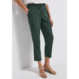 Street One Stoffhose »Style Bonny« Sommerhose mit elastischem Bund mit Tunnelzug mid green 36 - Länge 28 Länge 28 36 Loose Fit- Hose von Street One