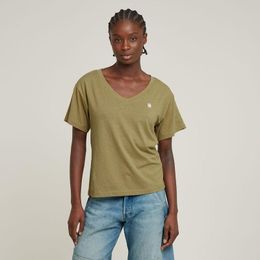 G-Star Raw G-STAR V-Shirt »Open V Relaxed« mit Logo Druck ensis green M M T-Shirt von G-STAR