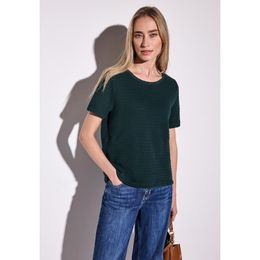 Street One T-Shirt mit Strukturmuster hunter green 36 36 T-Shirt von Street One