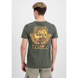 Alpha Industries T-Shirt »NASA Davinci T-Shirt« dark olive S S Flag Label am linken Ärmel