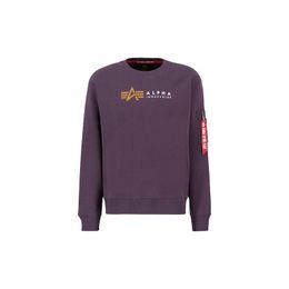 Alpha Industries Sweater »Alpha Label Sweatshirt« Plum 3XL 3XL Brushed Fleece Stoff