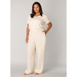 Base Level Curvy Leinenhose »Yula« Sommerhose, Leinen-Viskose-Mix, mit elastischem Bund light beige 54/56 - N-Gr N-Gr 54/56 Sommerhose von BASE...