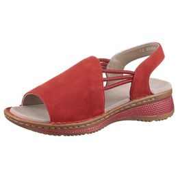 Ara Riemchensandale &raquo;HAWAII&laquo;, Sommerschuh, Sandalette, Keilabsatz, mit Stretch-B&auml;nder, G-Weite dunkelrot 39 39 Zum Schlupfen