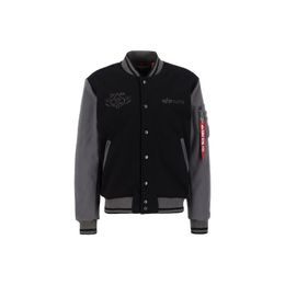 Alpha Industries Bomberjacke »Varsity Air Force Jacket« black XXL XXL Kunst Melton Stoff