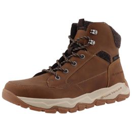 Tom Tailor Schnürboots, Herbstboots, Outdoorschuh mit wasserabweisender TEX-Ausstattung cognac 45 45 Robuster Schnürboots mit Filzkragen und...