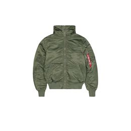 Alpha Industries Bomberjacke »MA-1 Hooded« sage-green S S Flight Nylon Stoff