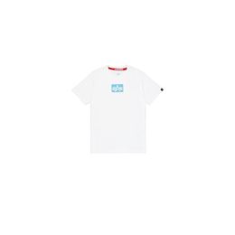 Alpha Industries T-Shirt »Satin Logo T-Shirt« white M M Single Jersey Stoff