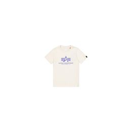 Alpha Industries T-Shirt »Basic T-Shirt BL K« vintage white 10 10 Single Jersey Stoff