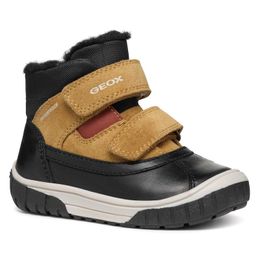 Geox Winterboots &raquo;B OMAR BOY WPF C&laquo; Klettstiefel, Babystiefel Winterstiefel mit Warmfutter schwarz-curryfarben 21 21 Bequeme Lauflernschuhe f&uuml;r die...