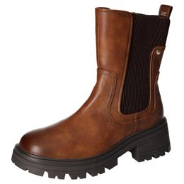 Mustang Shoes Chelseaboots Schlupfstiefel, Herbstschuh mit komfortablem Stretcheinsatz cognac-used 40 40 Trendiger Chelseaboots mit...