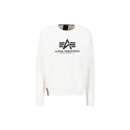 Alpha Industries Sweater »Basic OS Sweater« white XS XS Rib Bündchen an Hals, Ärmeln und Saum