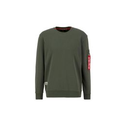 Alpha Industries Sweater &raquo;USN Blood Chit Sweatshirt&laquo; dark olive XL XL French Terry Stoff