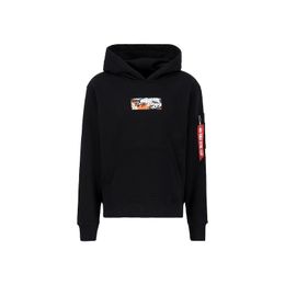 Alpha Industries Hoodie &raquo;Camo Panel Hoodie&laquo; black XS XS Brushed Fleece Stoff