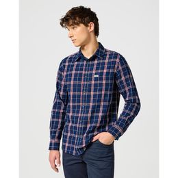 Wrangler Langarmhemd »1 PKT SHIRT« mit Karomuster red indigo 4XL - N-Gr N-Gr 4XL Langarmhemd der Marke Wangler