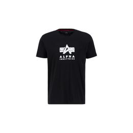 Alpha Industries T-Shirt &raquo;Grunge Logo T-Shirt&laquo; black 3XL 3XL Flag Label am linken &Auml;rmel