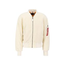 Alpha Industries Bomberjacke »MA-1 Teddy« off white S S Teddy Stoff