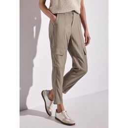 Street One Paperbag-Hose im Cargo-Look vintage stone 38 - L&auml;nge 28 L&auml;nge 28 38 Twill-Hose im Casual Fit von Street One