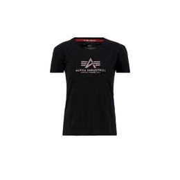 Alpha Industries T-Shirt »New Basic T-Shirt BL Glitter W« black L L Single Jersey Stoff