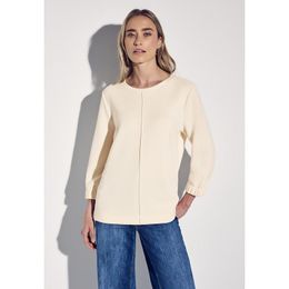 Street One Sweater mit 3/4-Arm mit elastischen Bündchen lucid white 40 40 Silk-Look Shirt von Street One