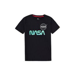 Alpha Industries T-Shirt &raquo;NASA Rainbow Refl. T Kids&laquo; black 10 10 Single Jersey