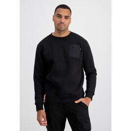 Alpha Industries Sweater »Nylon Pocket Sweater« black M M RBF Loop Label am Saum