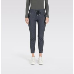 MAC Jerseyhose »easy smart« mit dezenten Reißerschluss-Taschen night blue stripes 36 - Länge 29 Länge 29 36 Jerseyhose in Zigaretten-Passform von MAC