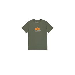 Alpha Industries T-Shirt »Basic T-Shirt BL Rubber« dark olive 3XL 3XL Single Jersey Stoff