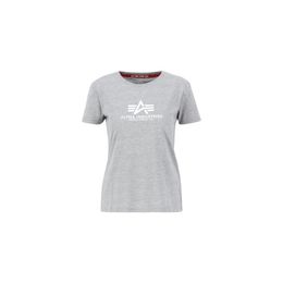 Alpha Industries T-Shirt »New Basic T-Shirt BL W« greyheather/white L L Single Jersey Stoff