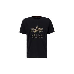 Alpha Industries T-Shirt »Camo Puff Print T-Shirt« black XS XS Single Jersey Stoff