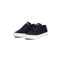 Tommy Hilfiger Sneaker »TH HI VULC LOW OXFORD TWILL«, Freizeitschuh, Halbschuh, Schnürschuh mit Label an der Ferse dunkelblau 45 45 Schnürer als...