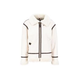 Alpha Industries Lederjacke »B-3 Faux Leather« vintage white M M Kunstleder