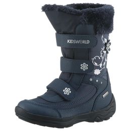 Kidsworld Snowboots &raquo;Mary V&laquo; Klettstiefel, Winterstiefel mit wasserabweisender Comfortex-Membrane navy-silberfarben 33 33 Chicker Klettstiefel f&uuml;r...