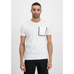Alpha Industries T-Shirt »Label Pocket T-Shirt« white 3XL 3XL Single Jersey Stoff