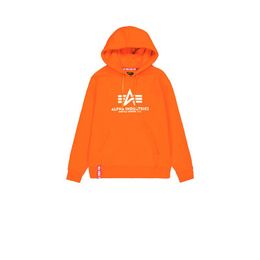 Alpha Industries Hoodie »Basic Hoodie BL« boost orange M M Brushed Fleece Stoff