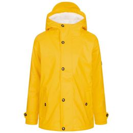 ANKERGLUT Regenjacke »Friesennerz #hafen KIDS« gelb 116 116 Maritimer Regenmantel mit kuschlig warmen Fleecefutter
