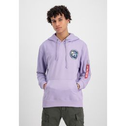 Alpha Industries Hoodie &raquo;Apollo Mission Hoodie&laquo; pale violet 3XL 3XL Kordelzug mit gepr&auml;gten &Ouml;sen an der Kapuze