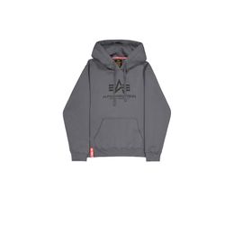 Alpha Industries Hoodie »Basic Hoodie BL« greyblack/black XL XL Brushed Fleece Stoff