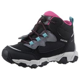 Geox Sneaker »J MAGNETAR G. B ABX« Trekkingboots, Schnürboots, Kindergartenschuh mit TEX-Ausstattung schwarz-pink 28 28 Coole Sneaker mit...
