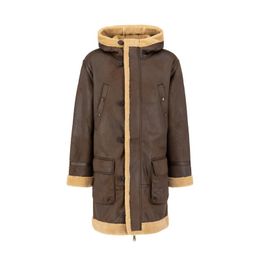 Alpha Industries Winterjacke »B-7 Arctic Parka« vintage brown S S Reißverschluss mit Knopfleiste