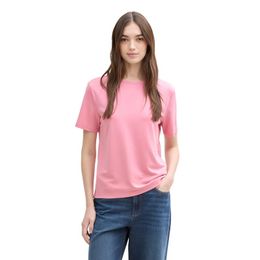 Tom Tailor Denim Rundhalsshirt mit Rundhalsausschnitt light dusty pink M (38) M (38) T-Shirt f&uuml;r Damen von Tom Tailor Denim