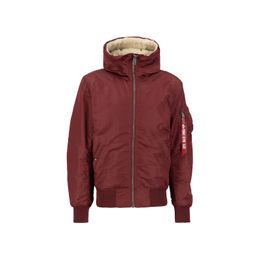 Alpha Industries Bomberjacke »MA-1 Hooded« burgundy 3XL 3XL Flight Nylon Stoff