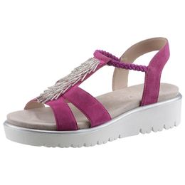 Ara Plateausandaletten »BILBAO«, Sommerschuh, Sandale, Plateauabsatz, mit Gummizug, G-Weite (= weit) pink 37 37 Sandalette mit dekorativen...