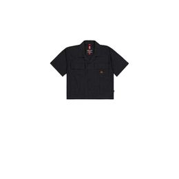 Alpha Industries Print-Shirt »Short Sleeve Cargo Shirt W« black L L Cotton Poplin Stoff