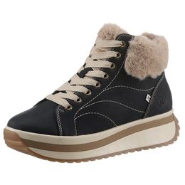 Rieker EVOLUTION Winterboots Keilsneaker, Plateauboots mit Fellimitatkragen schwarz-beige 40 40 Schnürboots aus der sportiven Rieker Evolution...