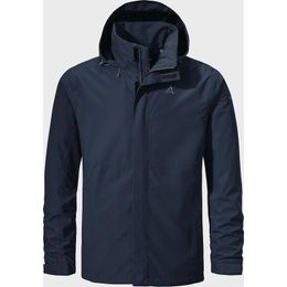 Schöffel SCHÖFFEL Outdoorjacke »Jacket Gmund M« mit Kapuze 8820 - blau 56 56 Wasserdicht & atmungsaktiv dank 2-Lagen VENTURI Ripstop