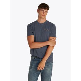 Tommy Jeans Herren T-Shirt &raquo;TJM REG SIG SAILING SS TEE EXT&laquo; mit gro&szlig;em R&uuml;ckendruck blau S