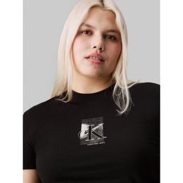 Calvin Klein Jeans Plus T-Shirt »PLUS DIFFUSED CK REGULAR TEE«, in Großen Größen und mit Logomarkenlabel Ck Black XL (42) XL (42) Shirt von Calvin...